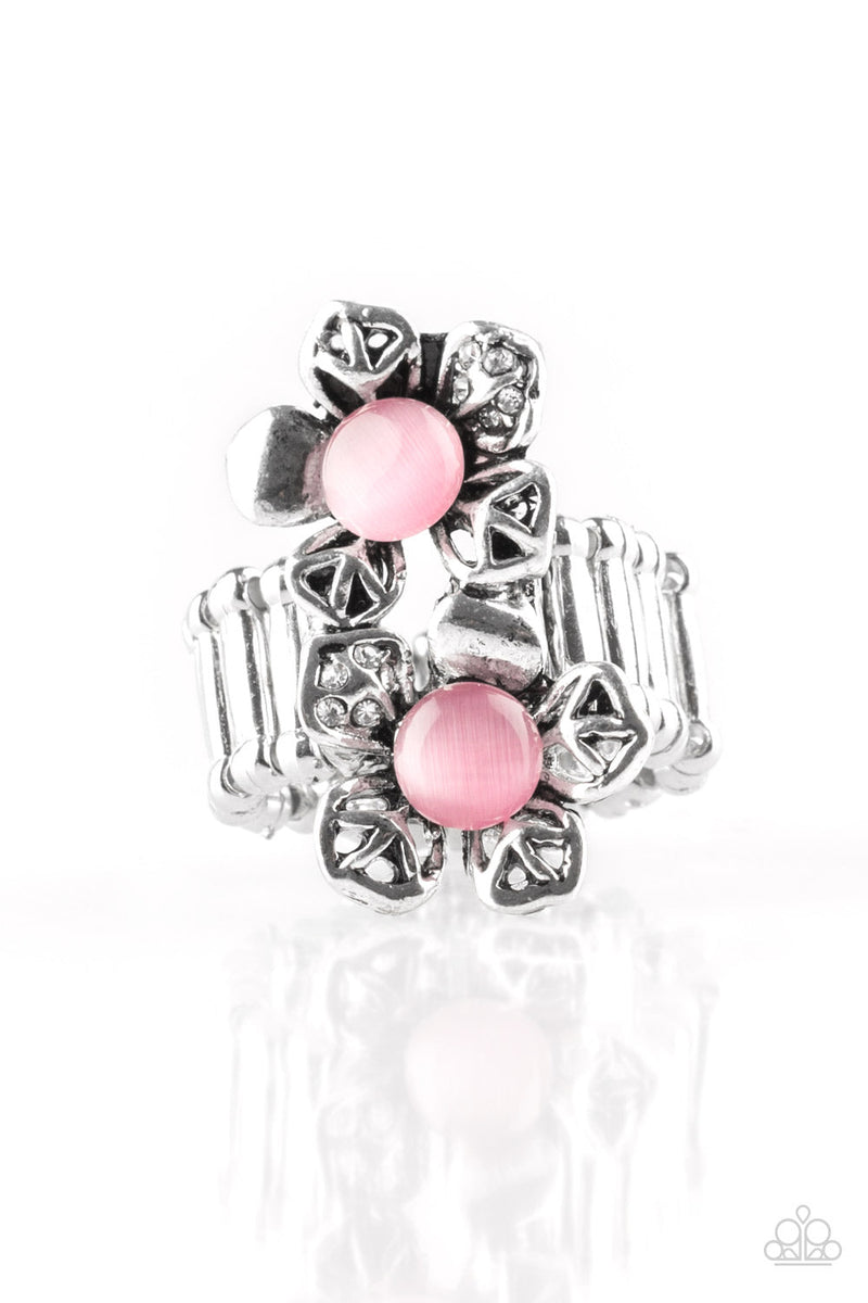 Paparazzi Magnolia Mansions - Pink Moonstone - Silver Ring | $5 Jewelry ...