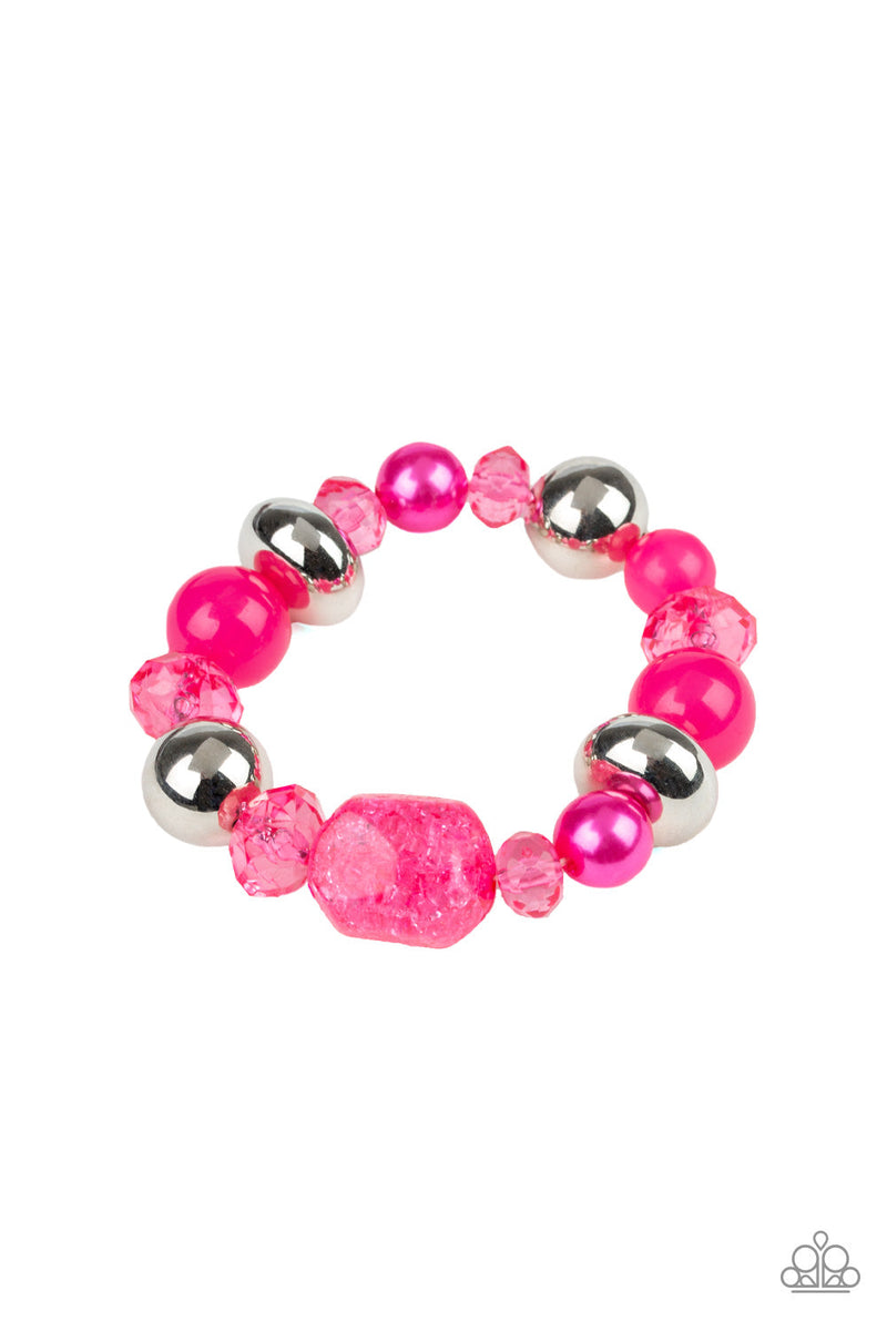Paparazzi Ice Ice-Breaker - Pink - Bracelet | $5 Jewelry with Ashley Swint